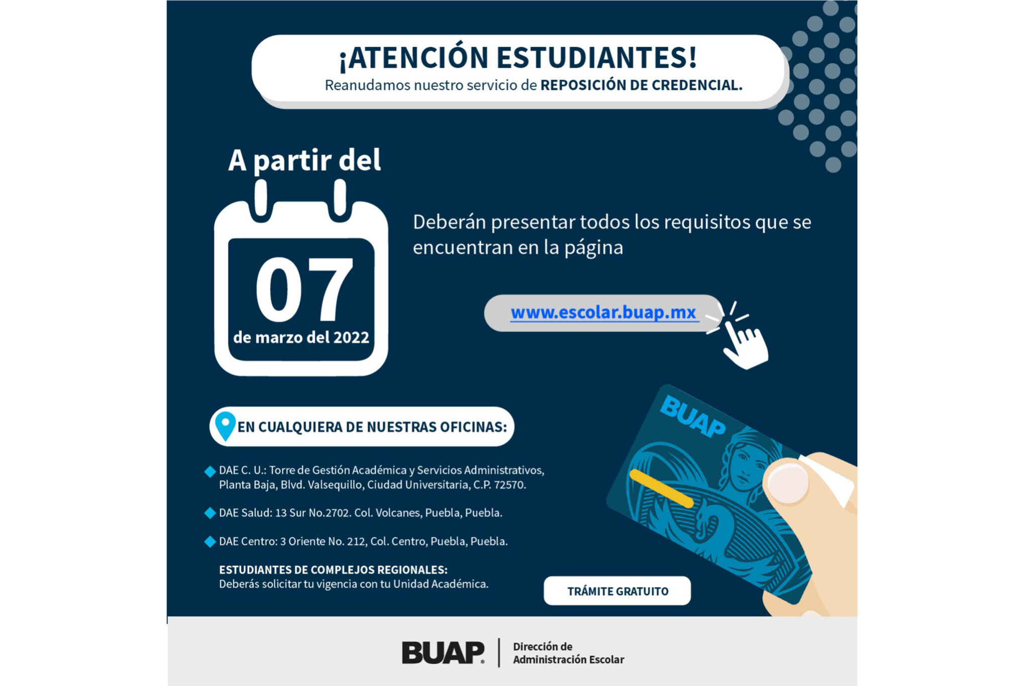 DAE BUAP TELEFONO ️ Autoservicio BUAP